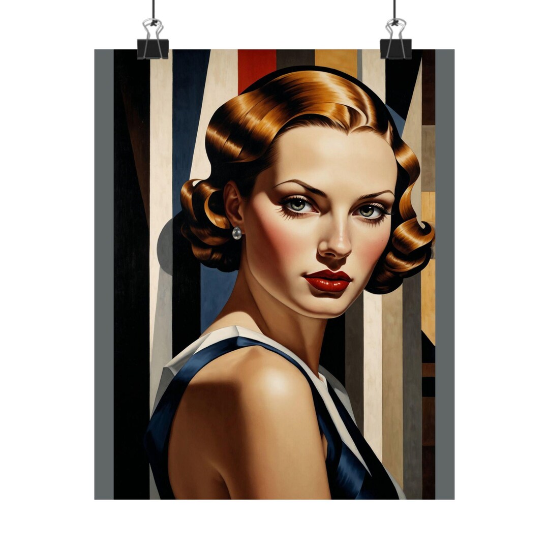 Vintage Art Deco, Tamara De Lempicka Inspired Avant Garde Wall Art ...