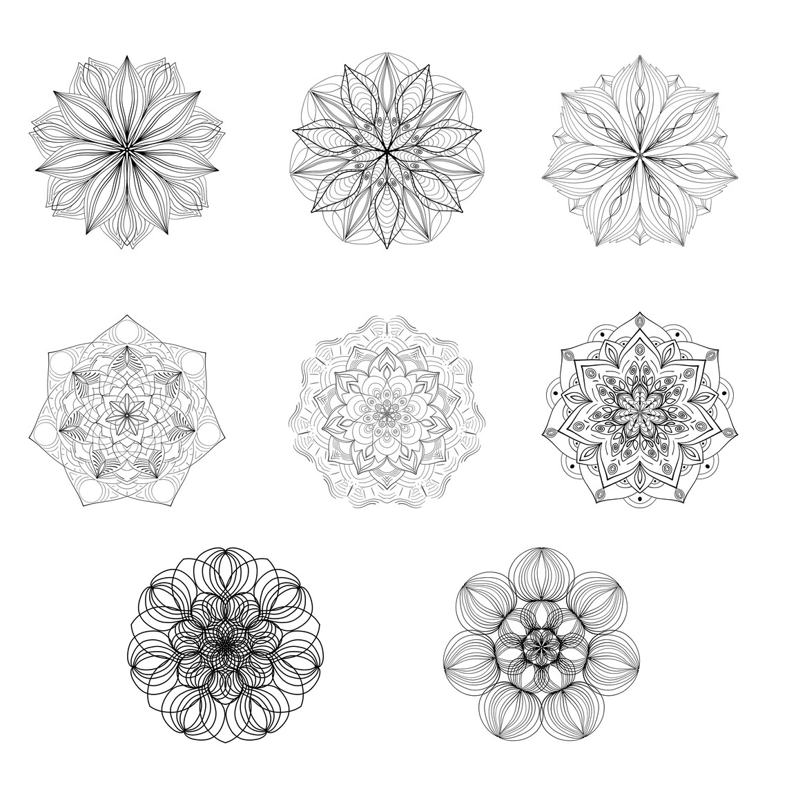 Mandala Photoshop Brushes VI / 5000px Photoshop Brushes - Etsy