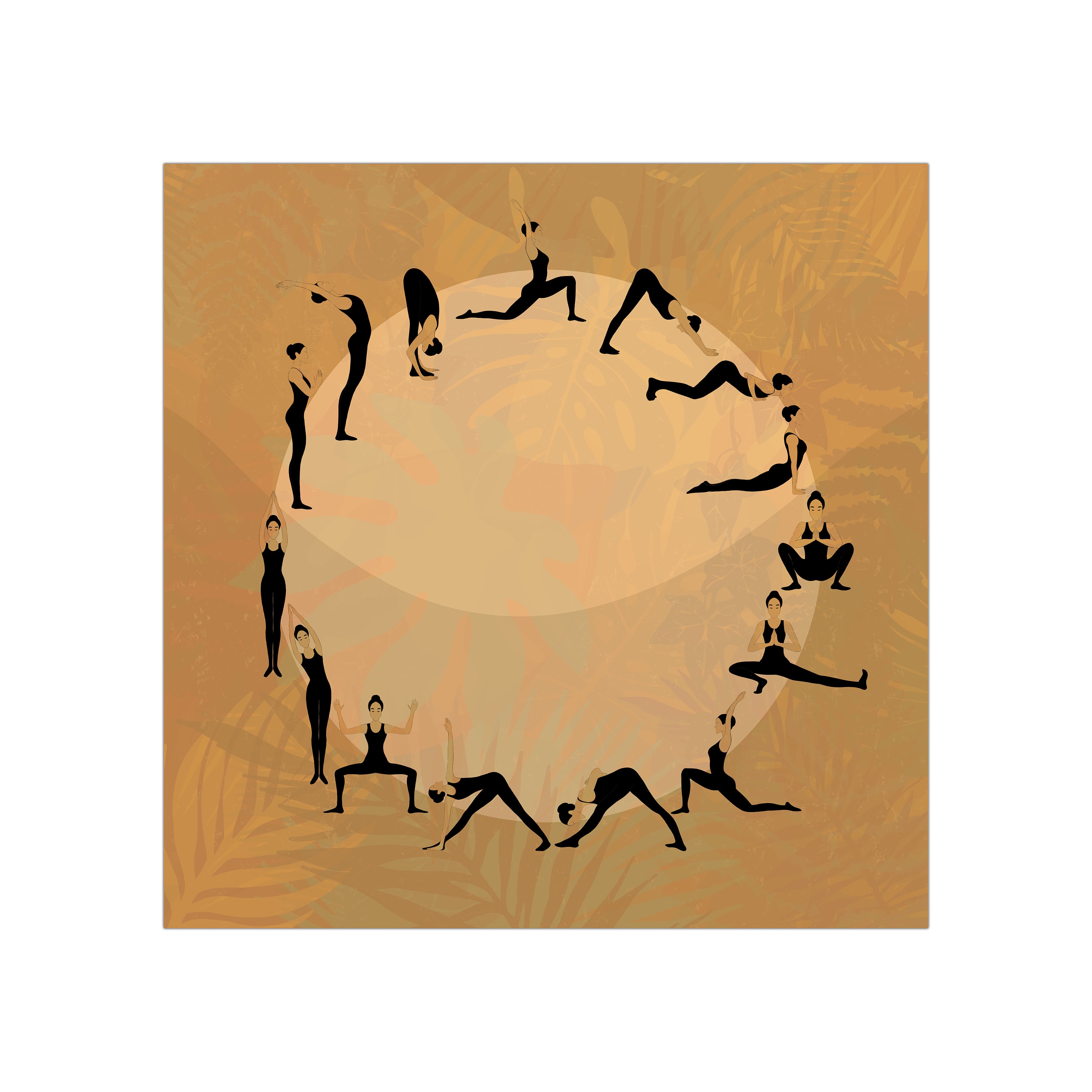 Sun and Moon Salutation/ Downloadable Digital Print/ Surya Namaskar and ...