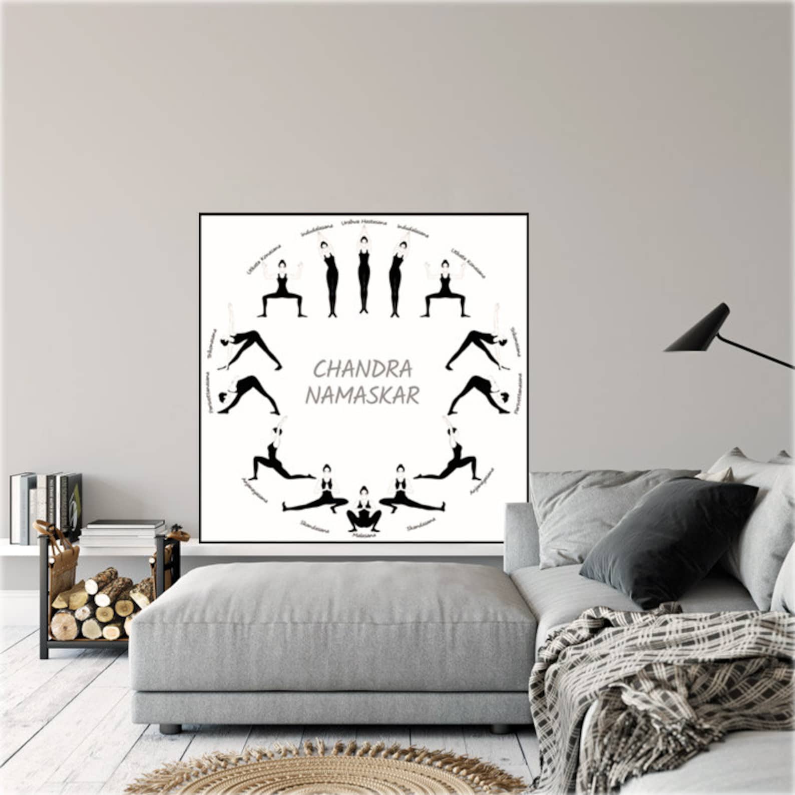 Moon Salutation/ Chandra Namaskar/ Downloadable Digital Print/ Asanas ...