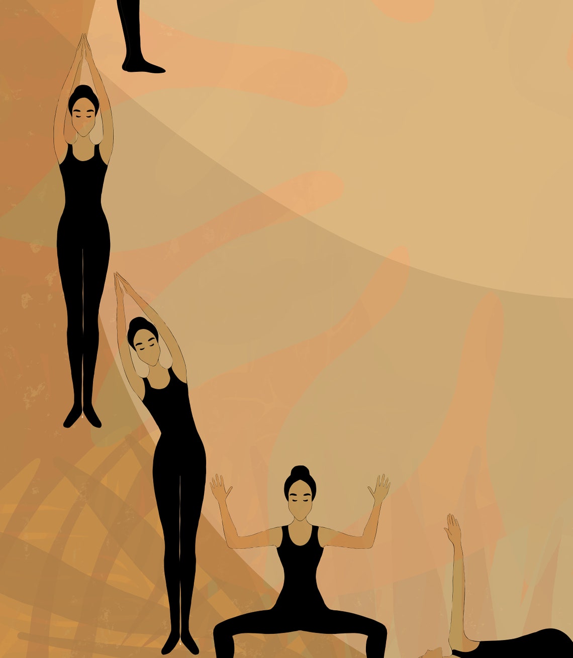 Sun and Moon Salutation/ Downloadable Digital Print/ Surya Namaskar and ...