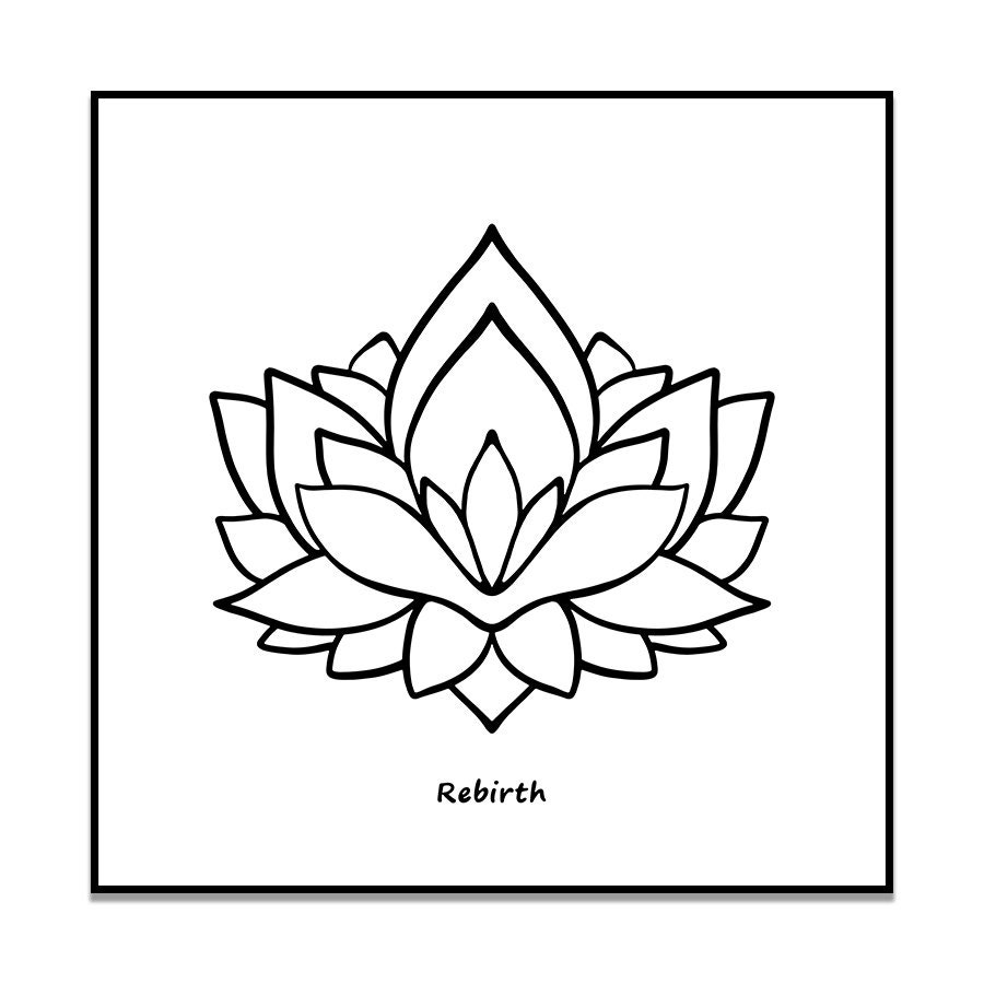Lotus Flower/ Symbol/ Downloadable Digital Print/ Rebirth/ Wall Art ...