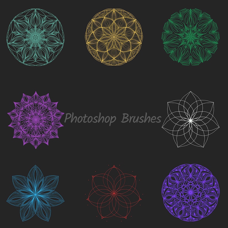 Mandala Photoshop Brushes VII/ 5000px Photoshop Brushes - Etsy