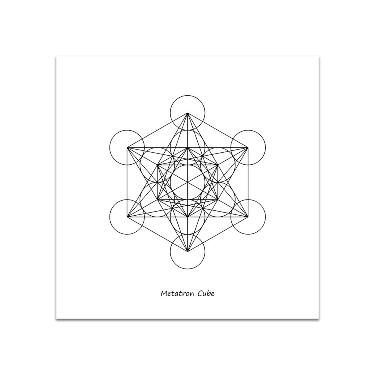 Metatron Cube/ Symbol/ Downloadable Digital Print/ Sacred Geometry ...