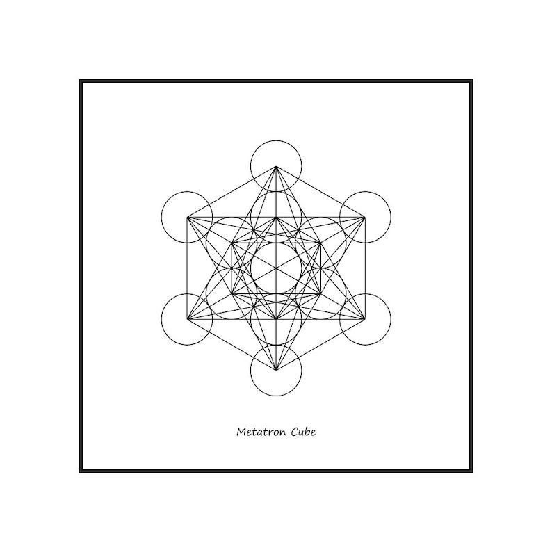 Metatron Cube/ Symbol/ Downloadable Digital Print/ Sacred Geometry ...