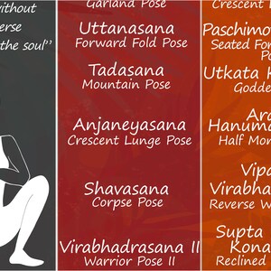 Chakra Yoga Poses Chart/ 7 Chakras/ Downloadable Digital Print/ Chakra ...