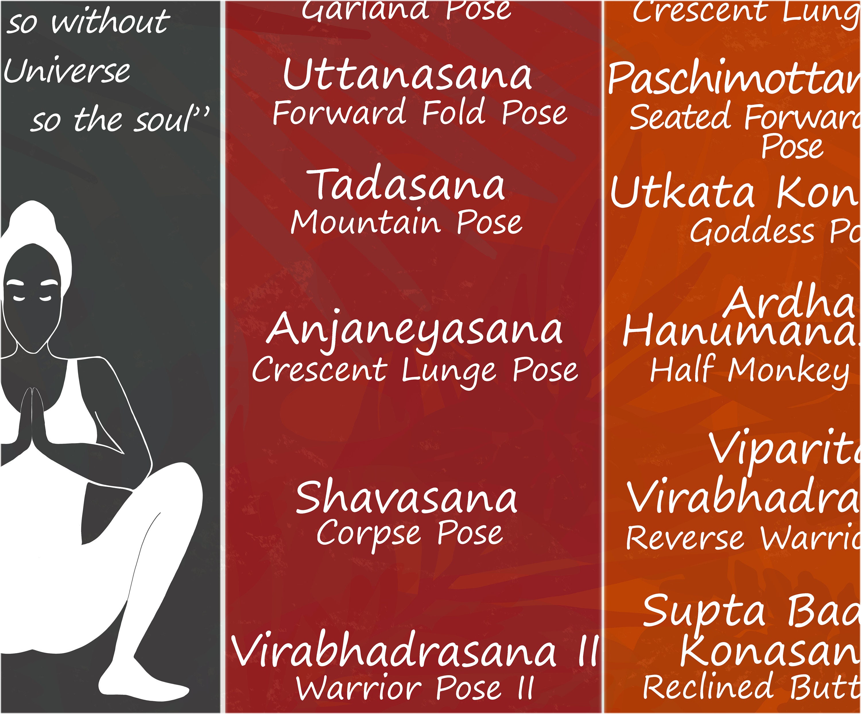 Chakra Yoga Poses Chart/ 7 Chakras/ Downloadable Digital Print/ Chakra ...