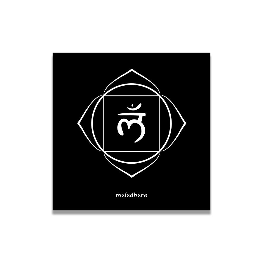 7 Chakras/ White on Black/ Downloadable Digital Print/ 7 Chakras for ...