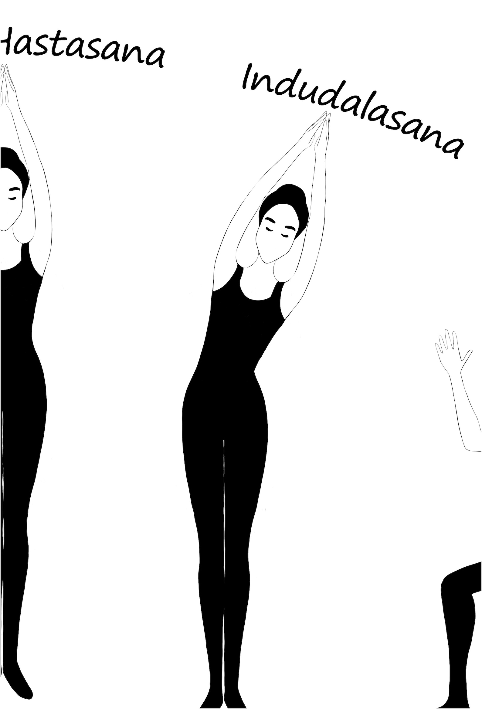 Moon Salutation/ Chandra Namaskar/ Downloadable Digital Print/ Asanas ...