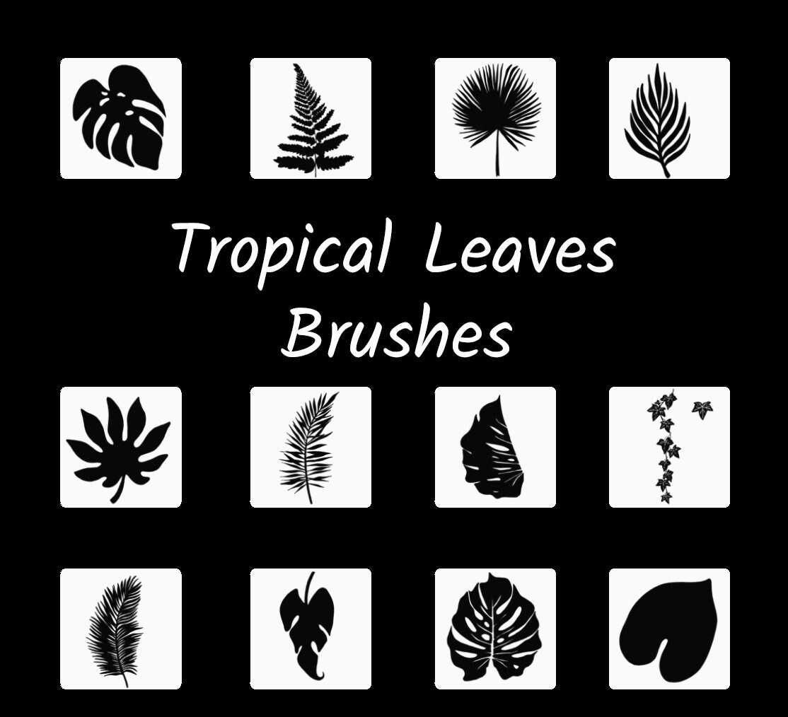 Tropical Leaves Brushes for Photoshop - Etsy