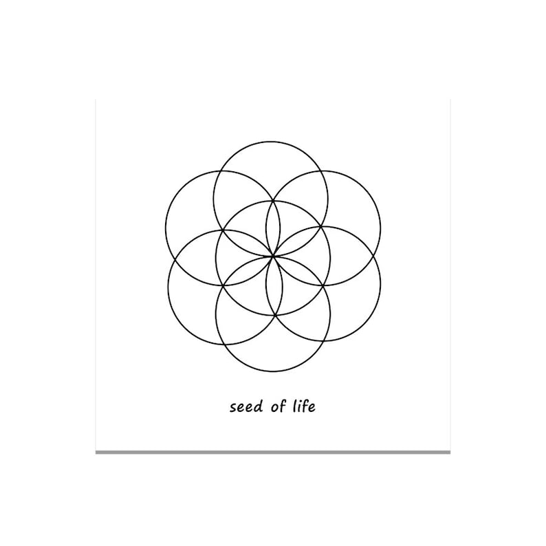 Seed of Life Symbol/ Downloadable Digital Print/ Wall Art/ 50x50 Inches ...