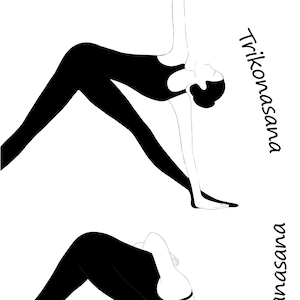 Moon Salutation/ Chandra Namaskar/ Downloadable Digital Print/ Asanas ...