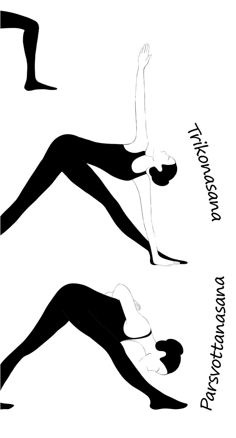 Moon Salutation/ Chandra Namaskar/ Downloadable Digital Print/ Asanas ...