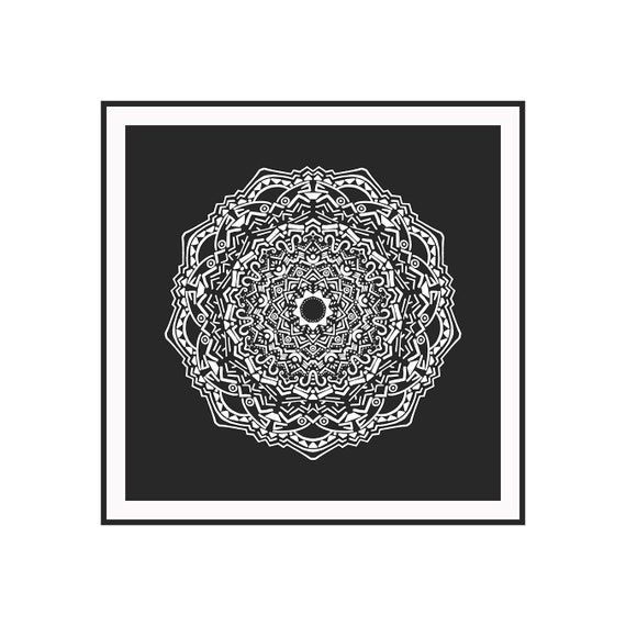 Mandala Downloadable Digital Print/ Digital Print/ Owl Mandala - Etsy