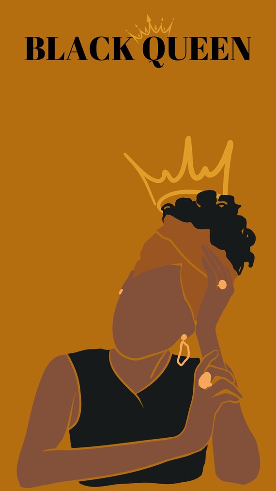 Black Queen Phone Wallpaper Etsy