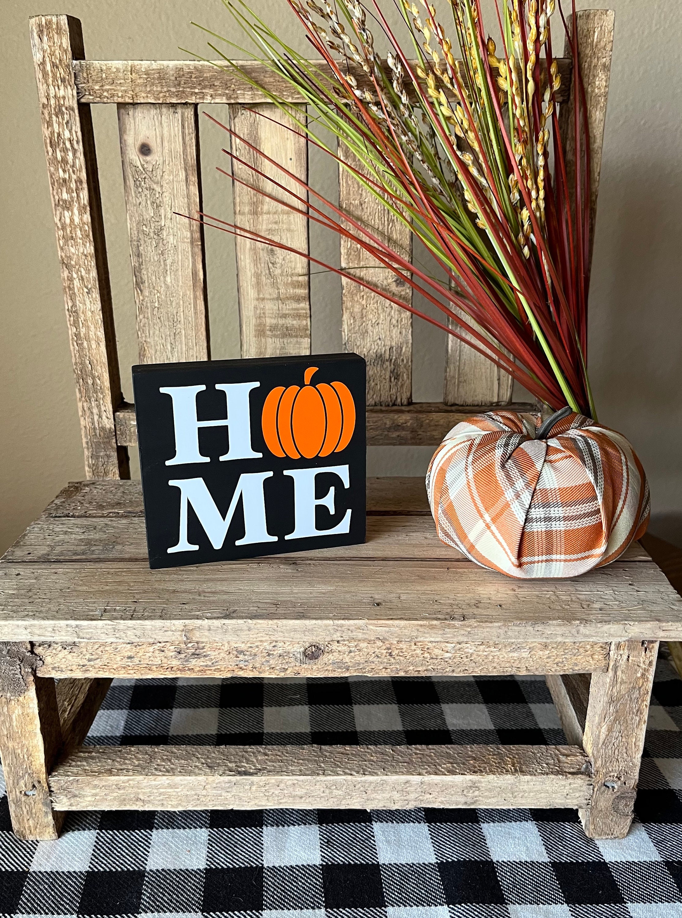 Fall Shelf Sign / Fall Shelf Decor / Tier Tray Decor / Wooden Fall ...