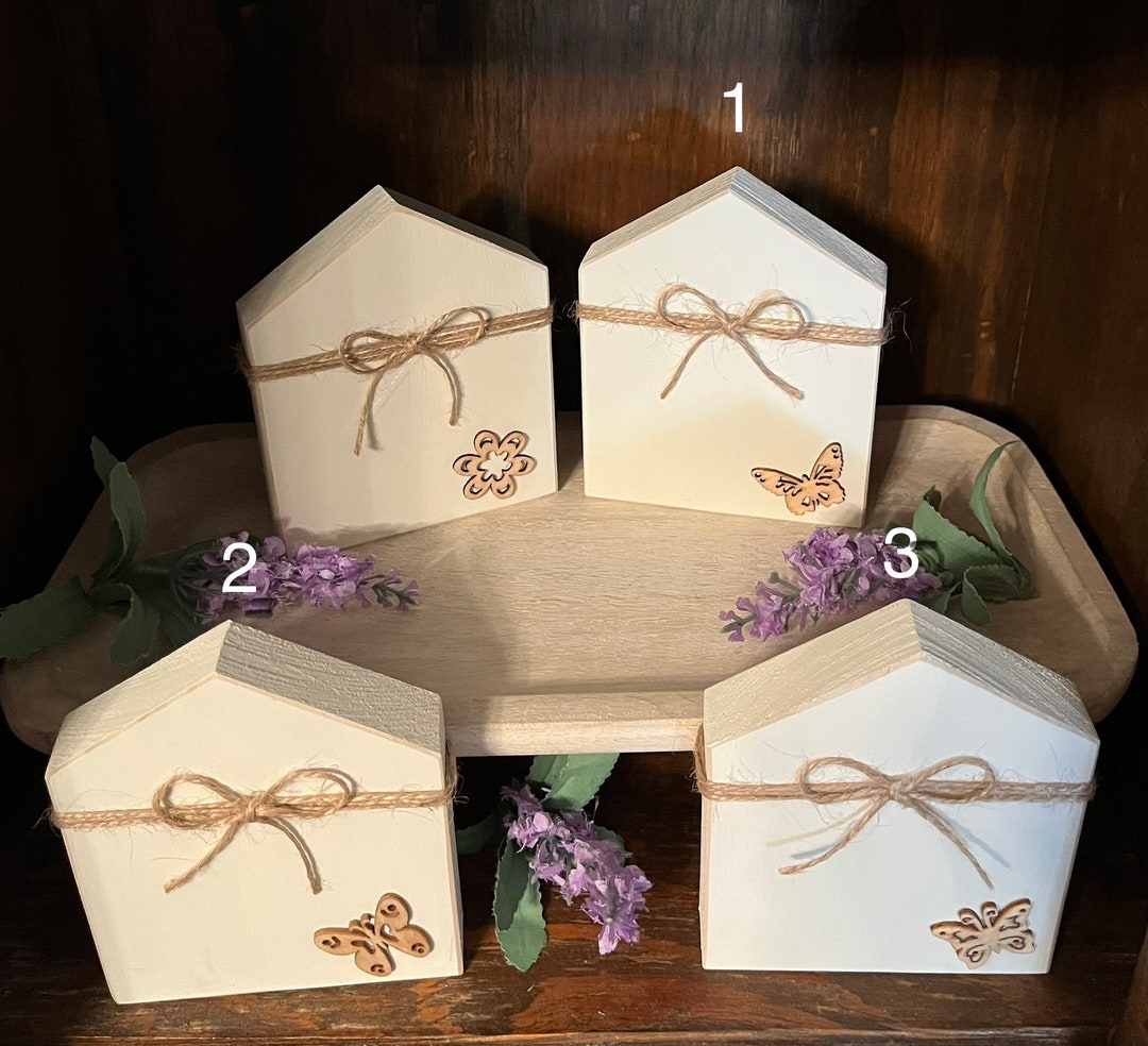 Spring/summer/mother's Day Theme Wooden House/tier Tray Decor/farmhouse ...