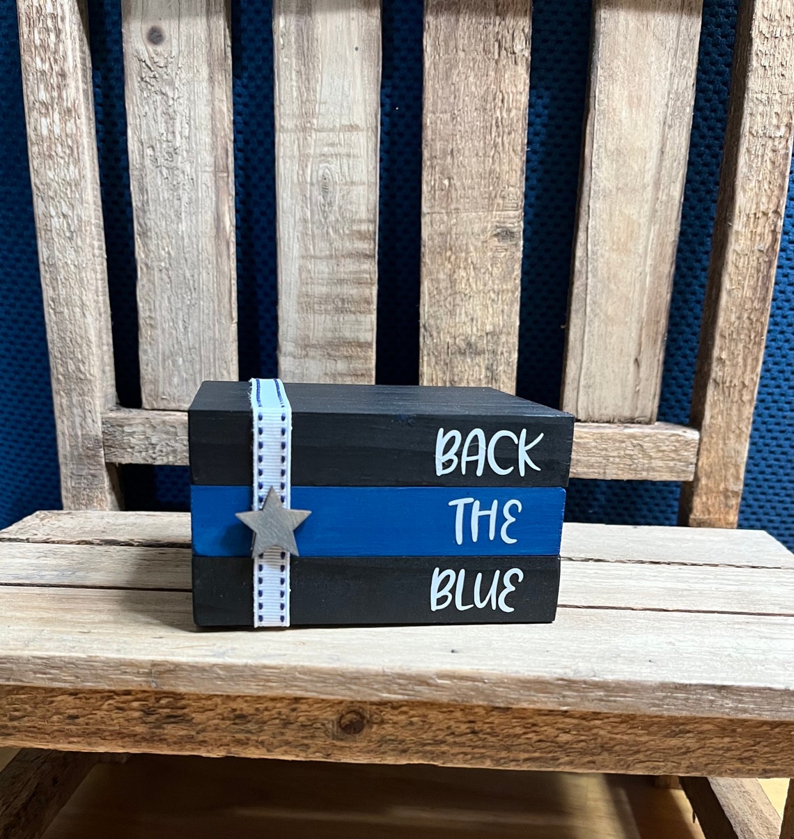Police Officer Book Stack / Police Shelf Decor / Tier Tray Decor ...