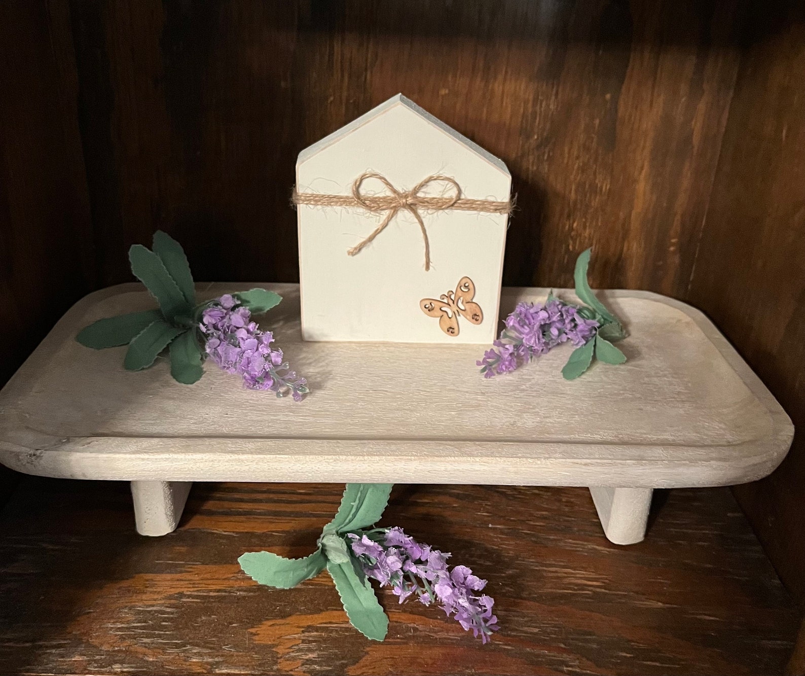 Spring/summer/mother's Day Theme Wooden House/tier Tray Decor/farmhouse ...