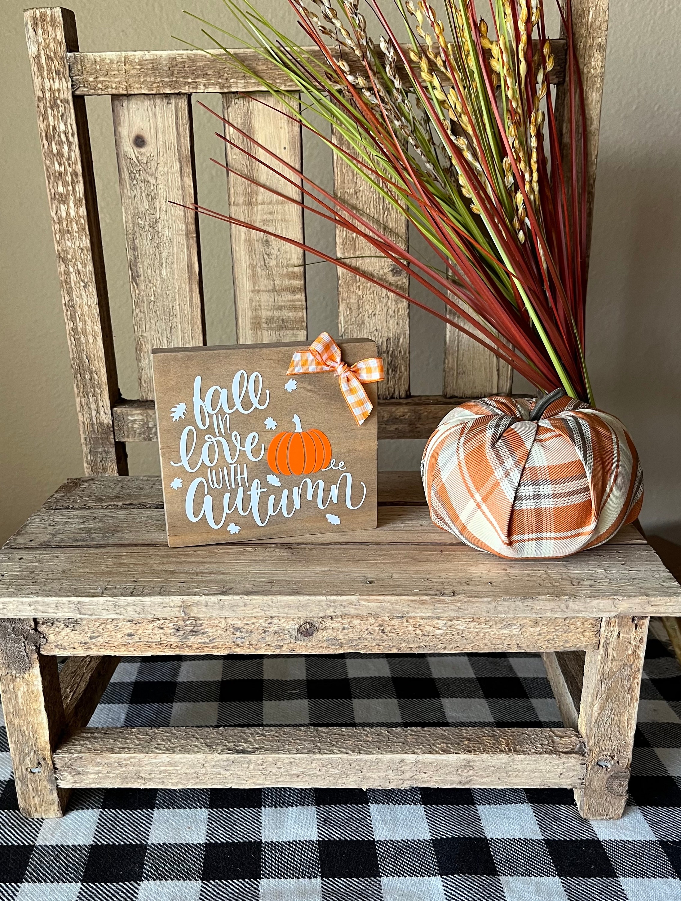 Fall Shelf Sign / Fall Shelf Decor / Tier Tray Decor / Wooden Fall ...