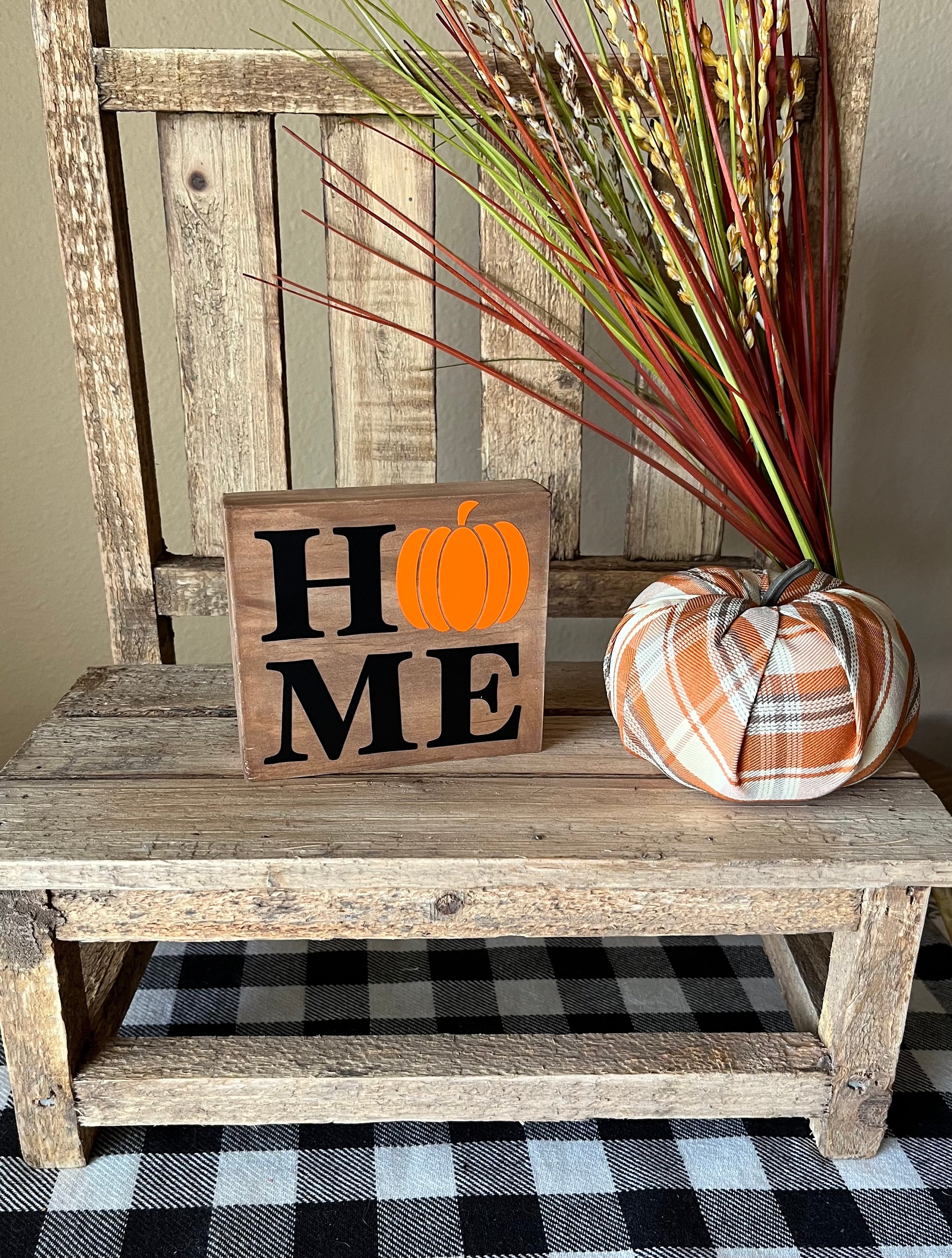 Fall Shelf Sign / Fall Shelf Decor / Tier Tray Decor / Wooden Fall ...