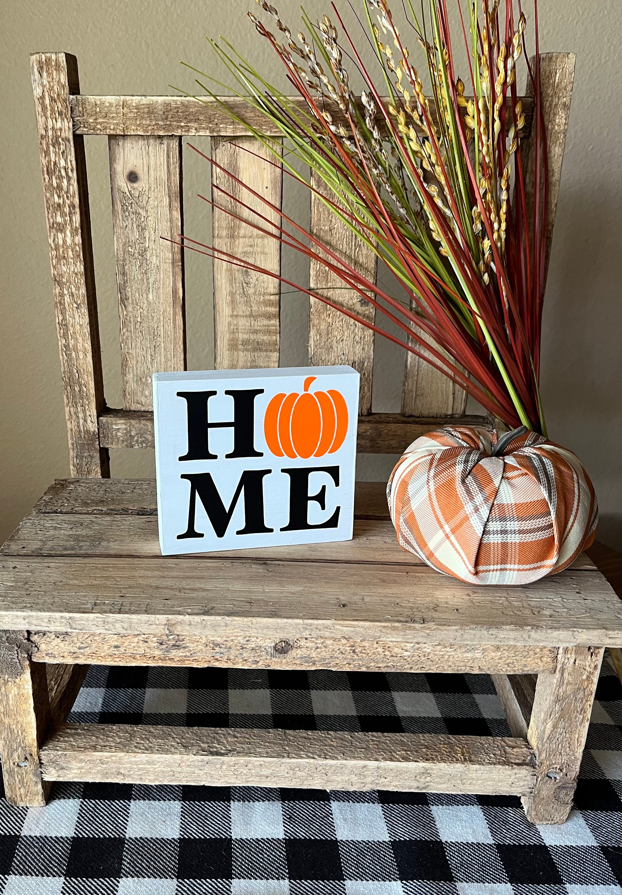 Fall Shelf Sign / Fall Shelf Decor / Tier Tray Decor / Wooden Fall ...