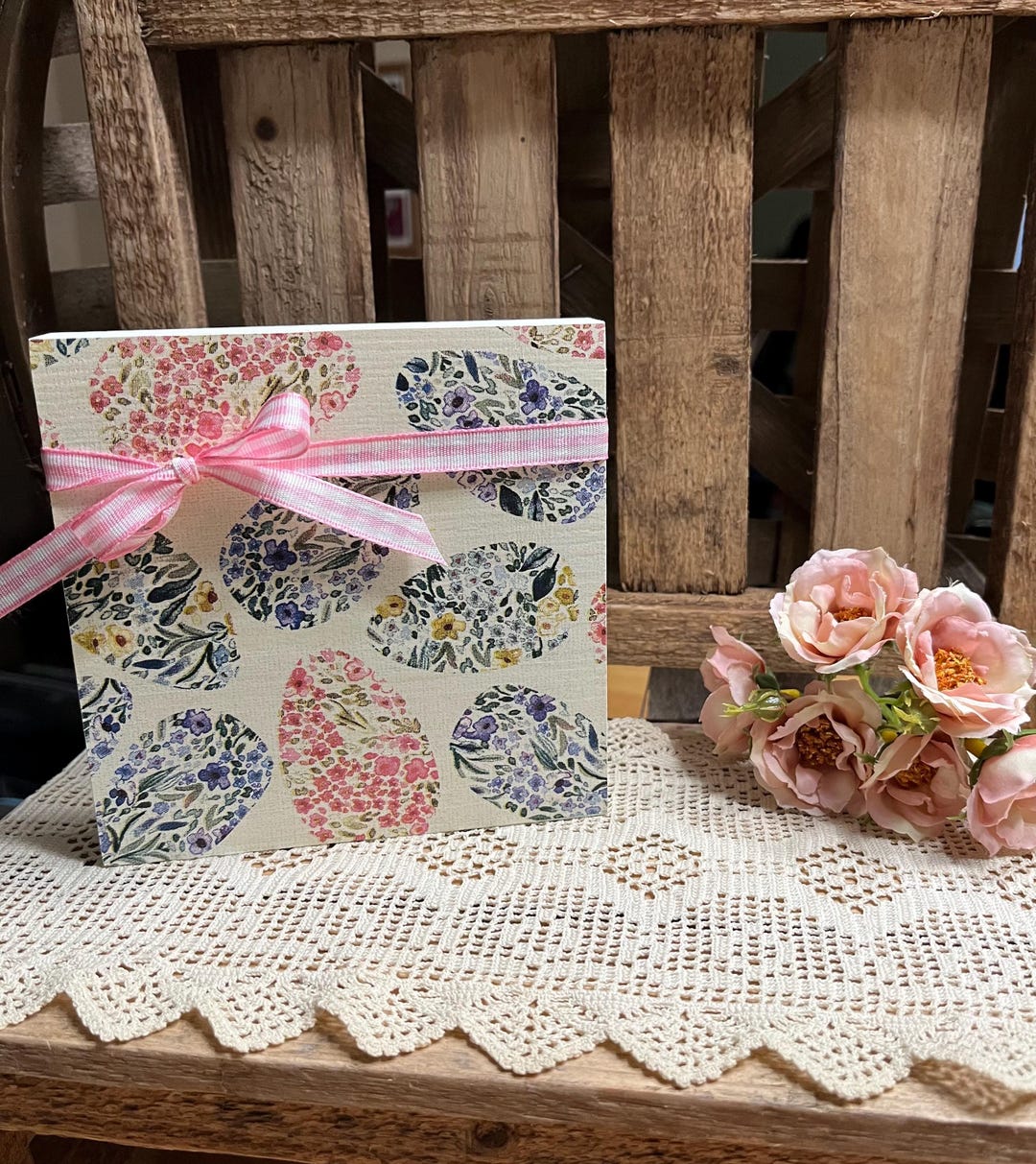 Easter Shelf Sign / Easter Day Shelf Decor / Tier Tray Decor / Wooden ...