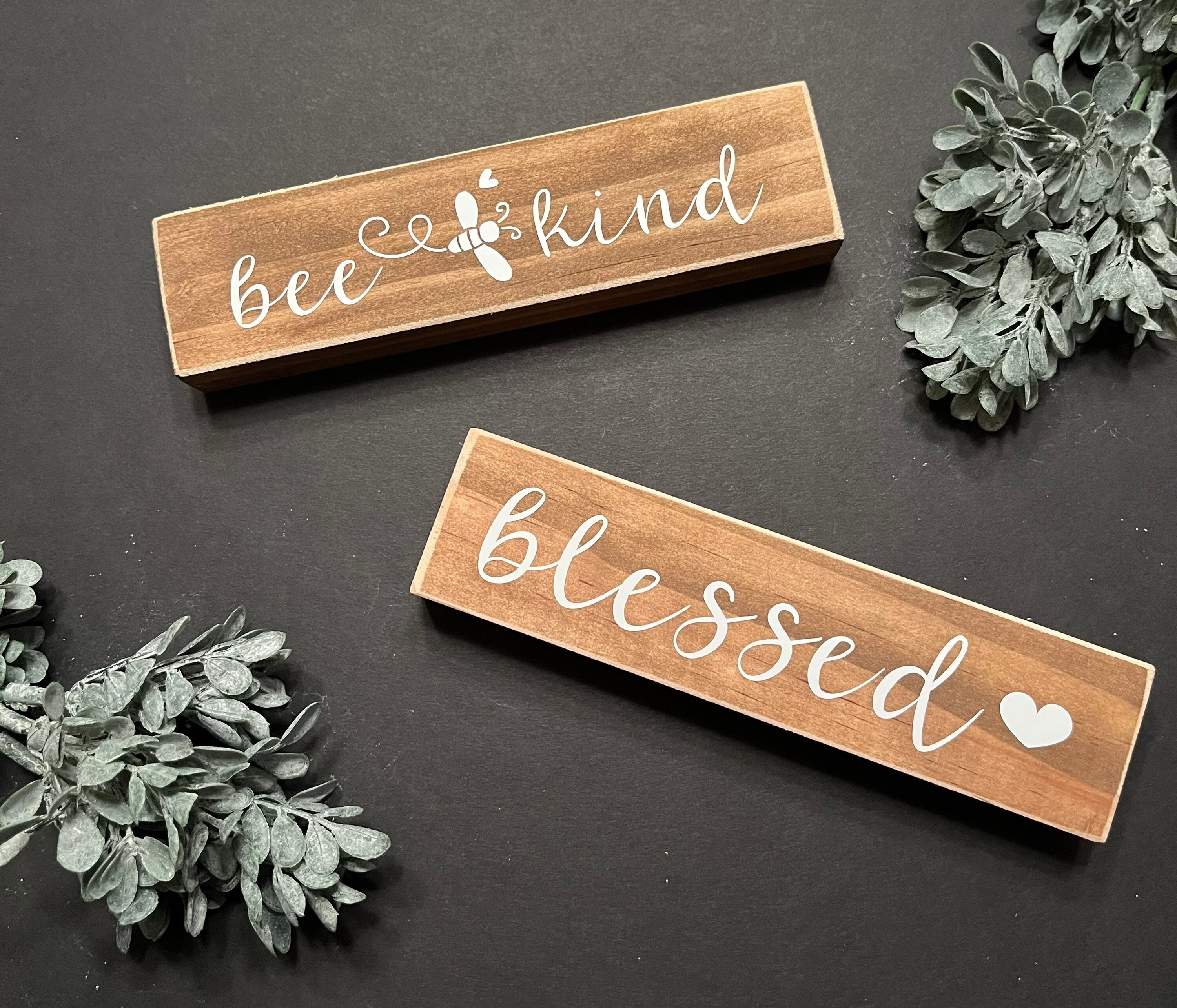 Bee Rustic Tray Decor / Bee Kind Tier Tray / Blessed Shelf Sign / Tier ...