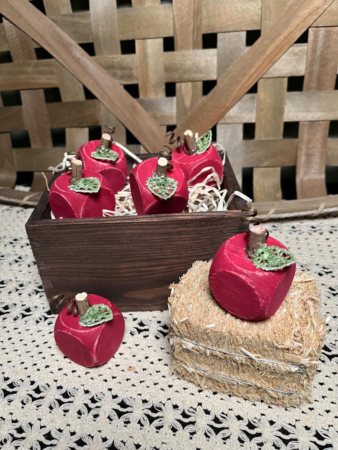 Fall Wooden Mini Apples/tiered Tray Decors/farmhouse/small Wooden ...