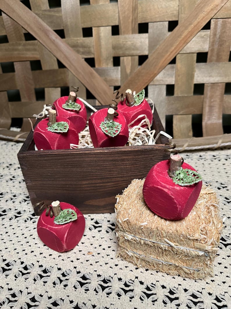 Fall Wooden Mini Apples/tiered Tray Decors/farmhouse/small Wooden ...