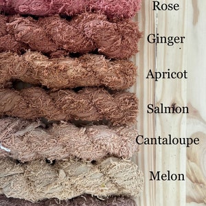 COTTON FRIZZ RIBBON 100g Full Size Skein Frayed Edge Ribbon Yarn Fiber ...