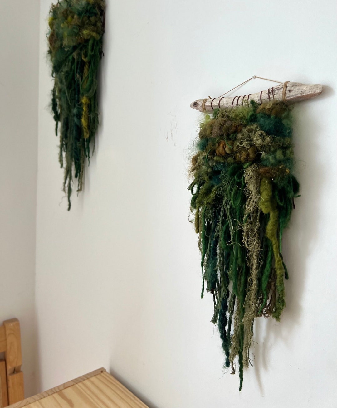 Earthy Woven Fiber Art Chunky Textured Wall Hanging Macrame Textile ...