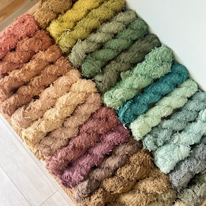 COTTON FRIZZ RIBBON 100g || Full Size Skein || Frayed Edge Ribbon Yarn ...