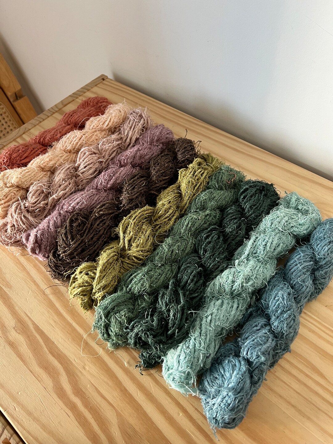 LINEN YARN 100g || Full Size Skein || Core Spun Art Yarn Macrame ...