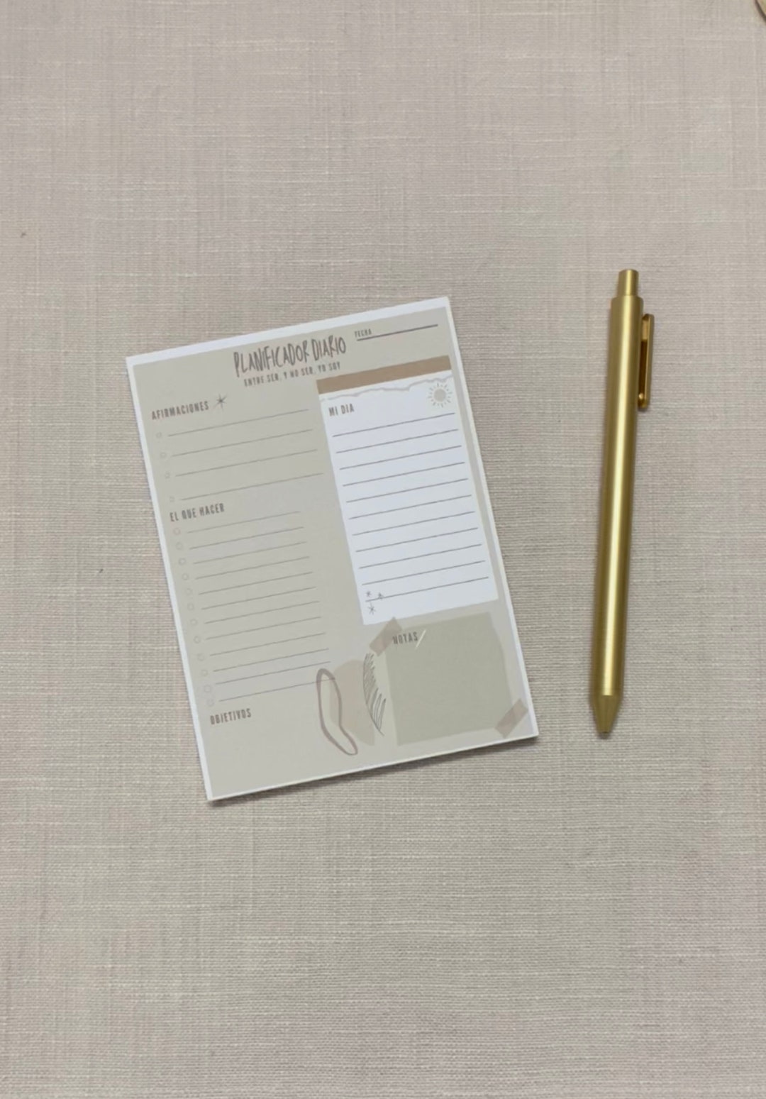 Daily Planner Notepad in Spanish, Planificador Diario En Español - Etsy