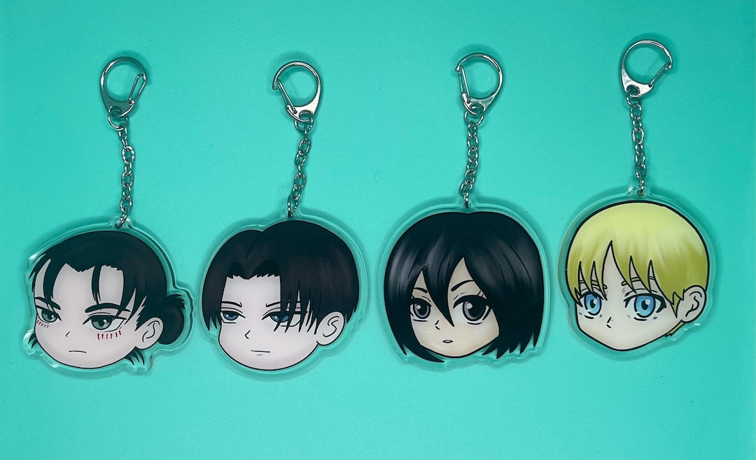 Titan Anime Chibi Keychains | Anime Charms - Etsy
