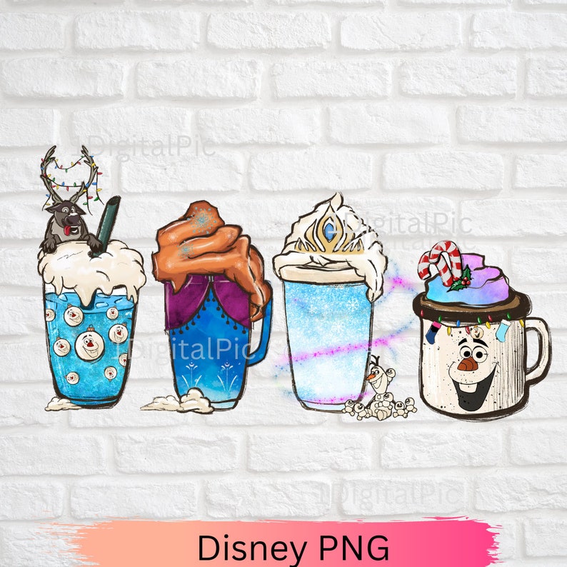 Frozn Princess Coffee Latte PNG, Winter Coffee Png, Holly Jolly Designs ...