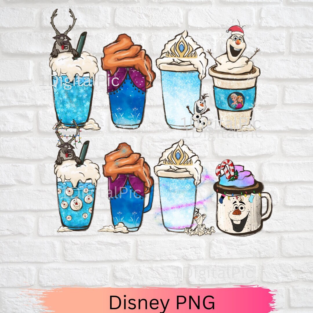 Frozn Princess Coffee Latte PNG, Winter Coffee Png, Holly Jolly Designs ...