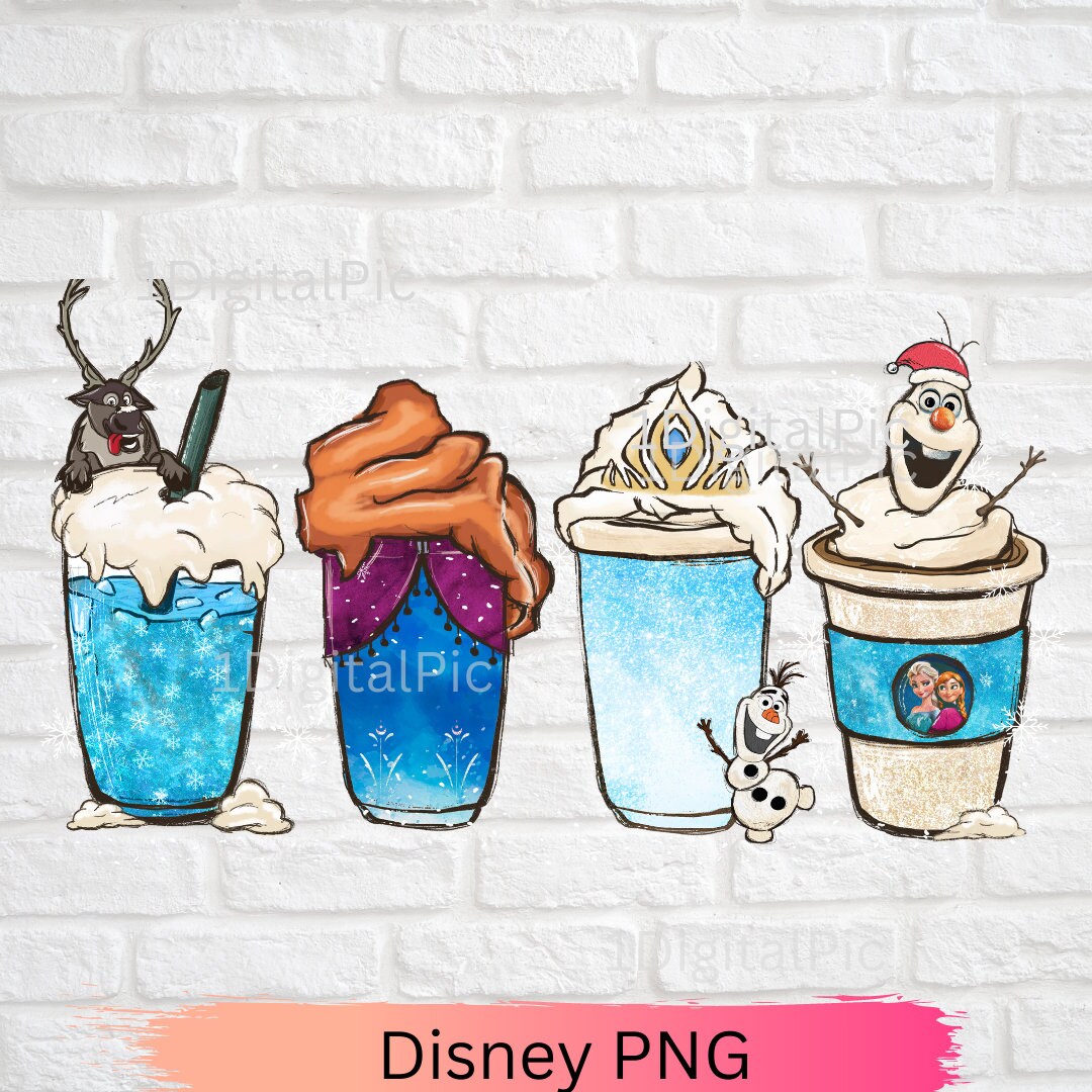 Frozn Princess Coffee Latte PNG, Winter Coffee Png, Holly Jolly Designs ...