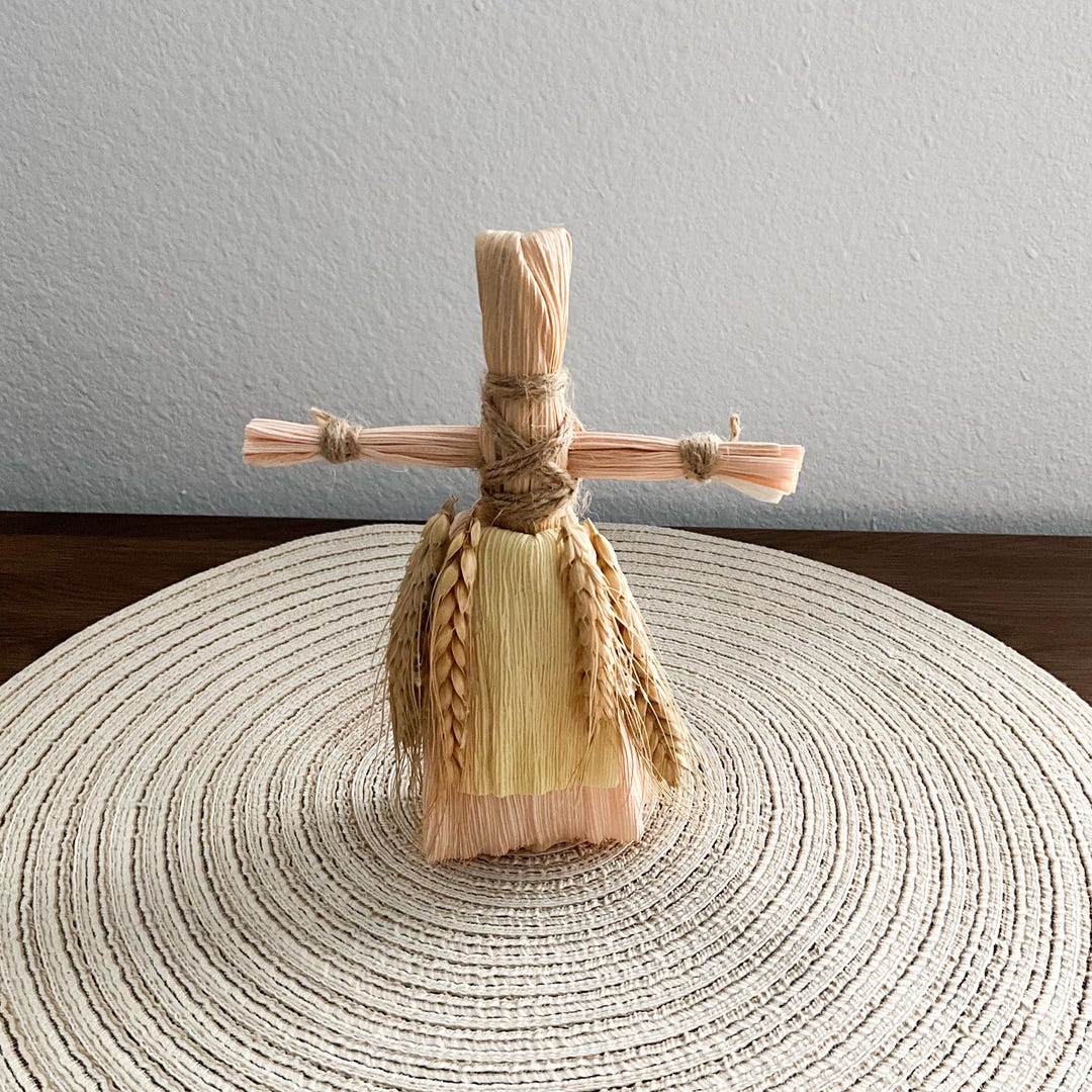 Lady of the Harvest. Corn Husk Doll With Wheat. Prosperity Doll ...