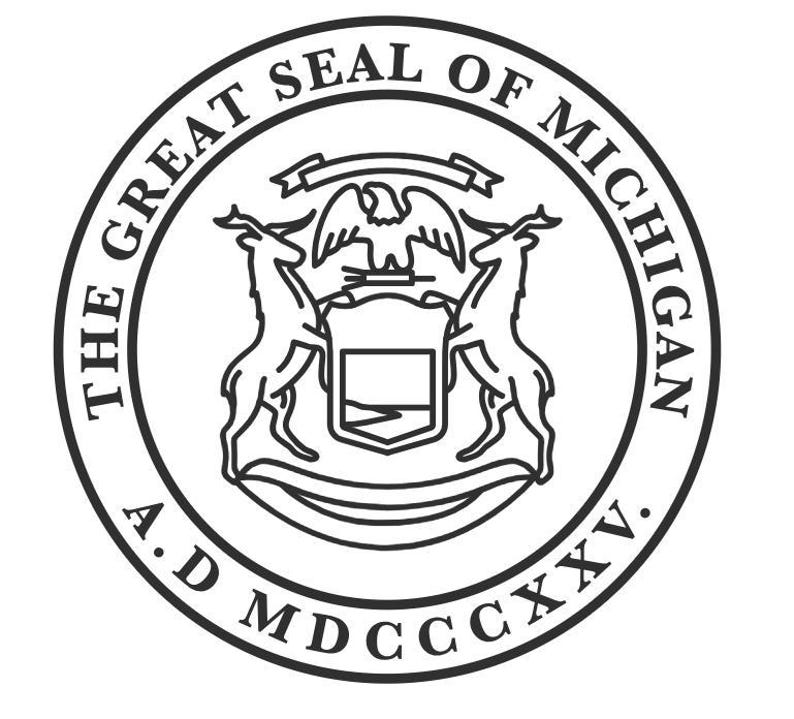 Michigan State Great Seal Logo Emblem Digital Vector .ai, .svg, .png - Etsy