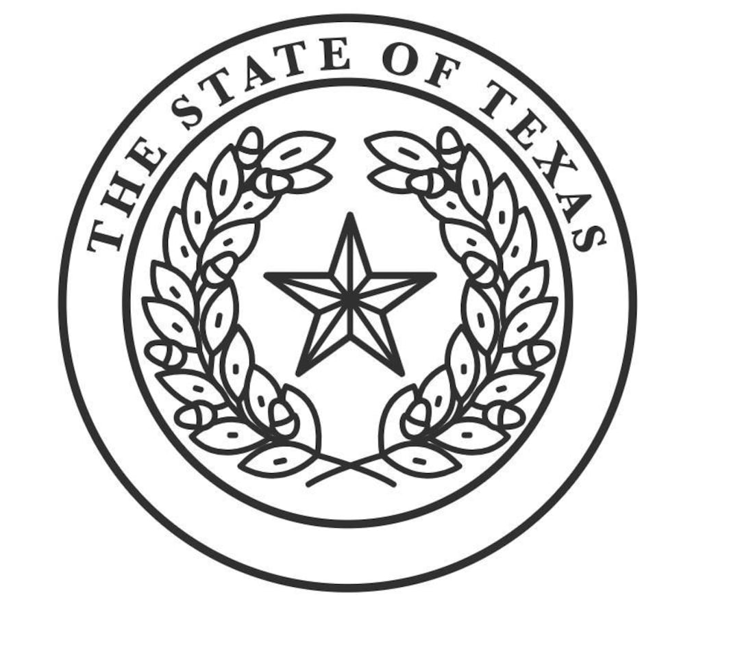 Texas Great Seal Logo Emblem Digital Vector .ai, .svg, .png - Etsy