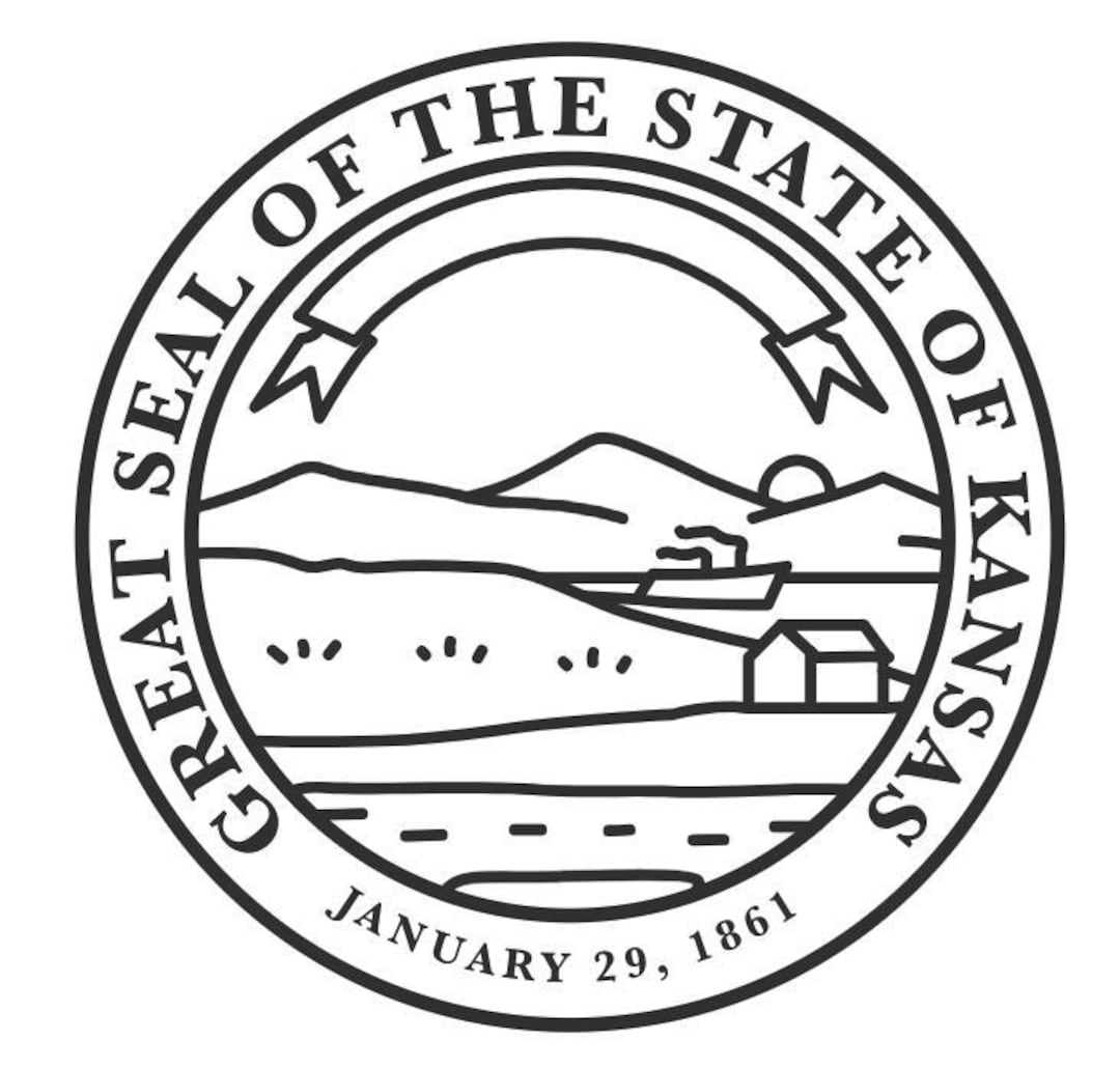 Kansas State Great Seal Logo Emblem Digital Vector .ai, .svg, .png - Etsy