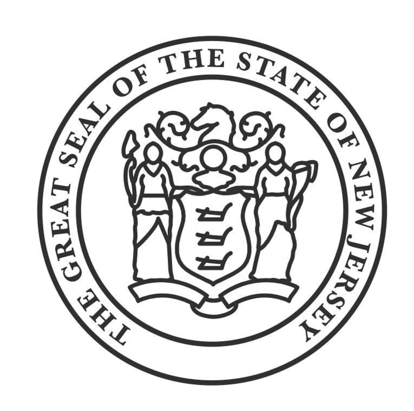New Jersey Great Seal Logo Emblem Digital Vector .ai, .svg, .png - Etsy