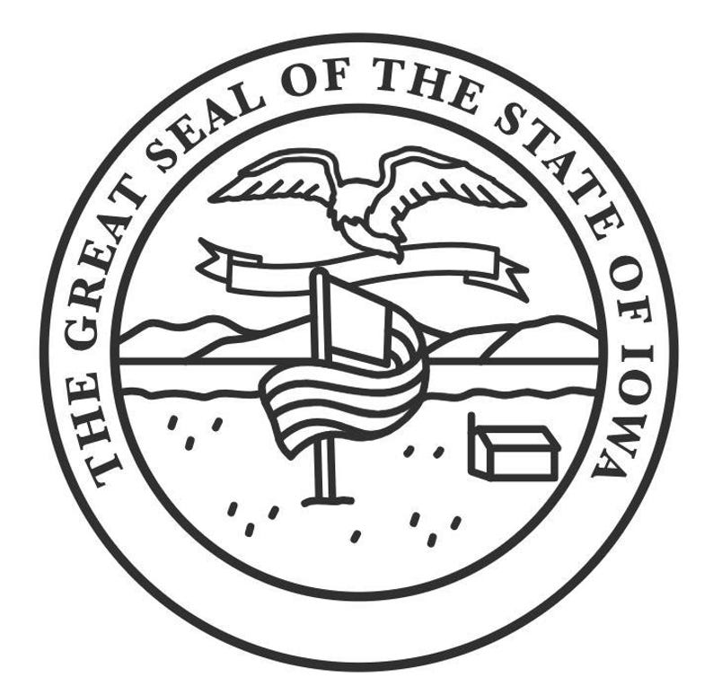 Iowa State Great Seal Logo Emblem Digital Vector .ai, .svg, .png - Etsy