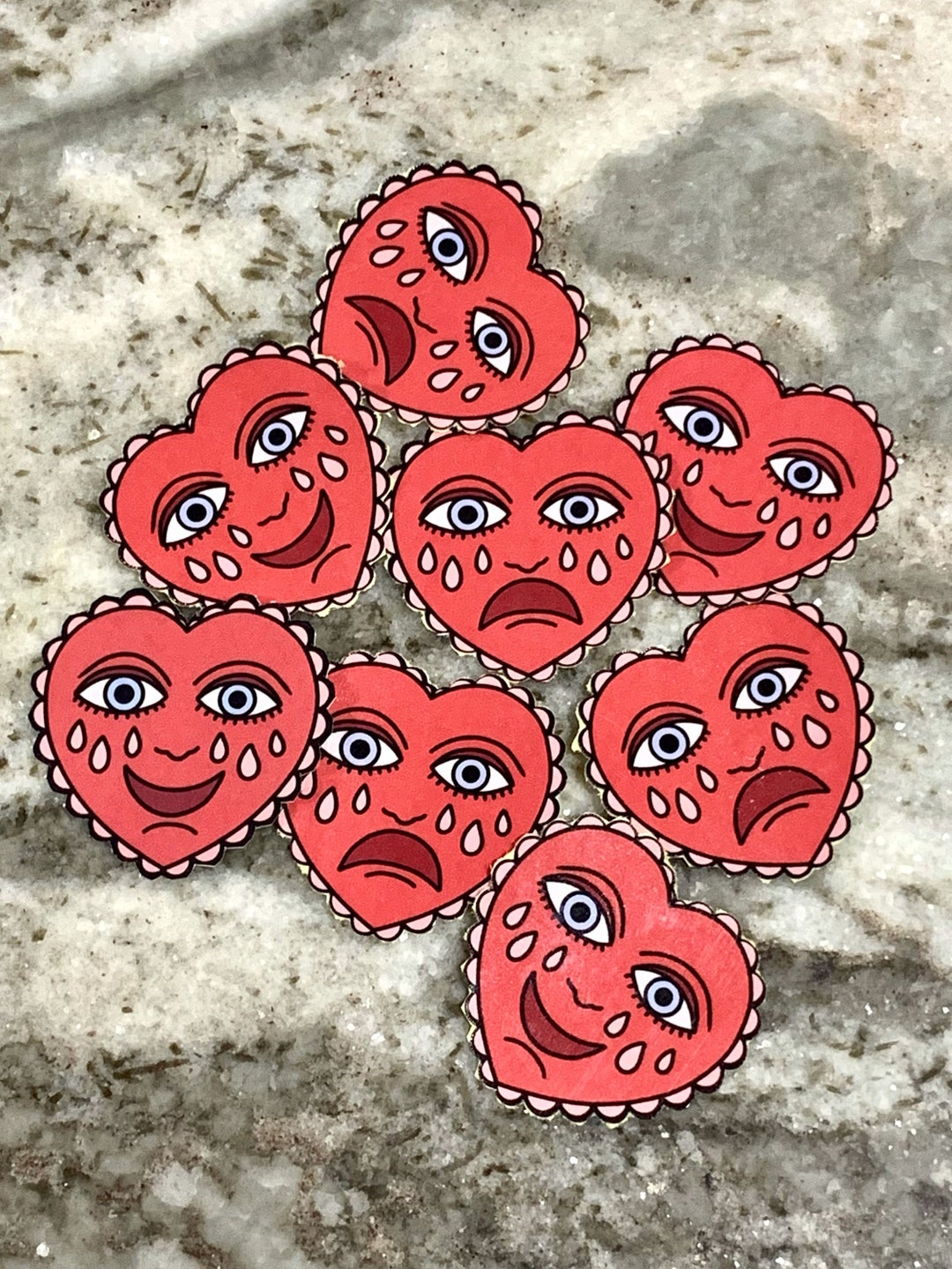 BLEEDING HEART STICKERS- Waterproof, Set of 2 - Etsy