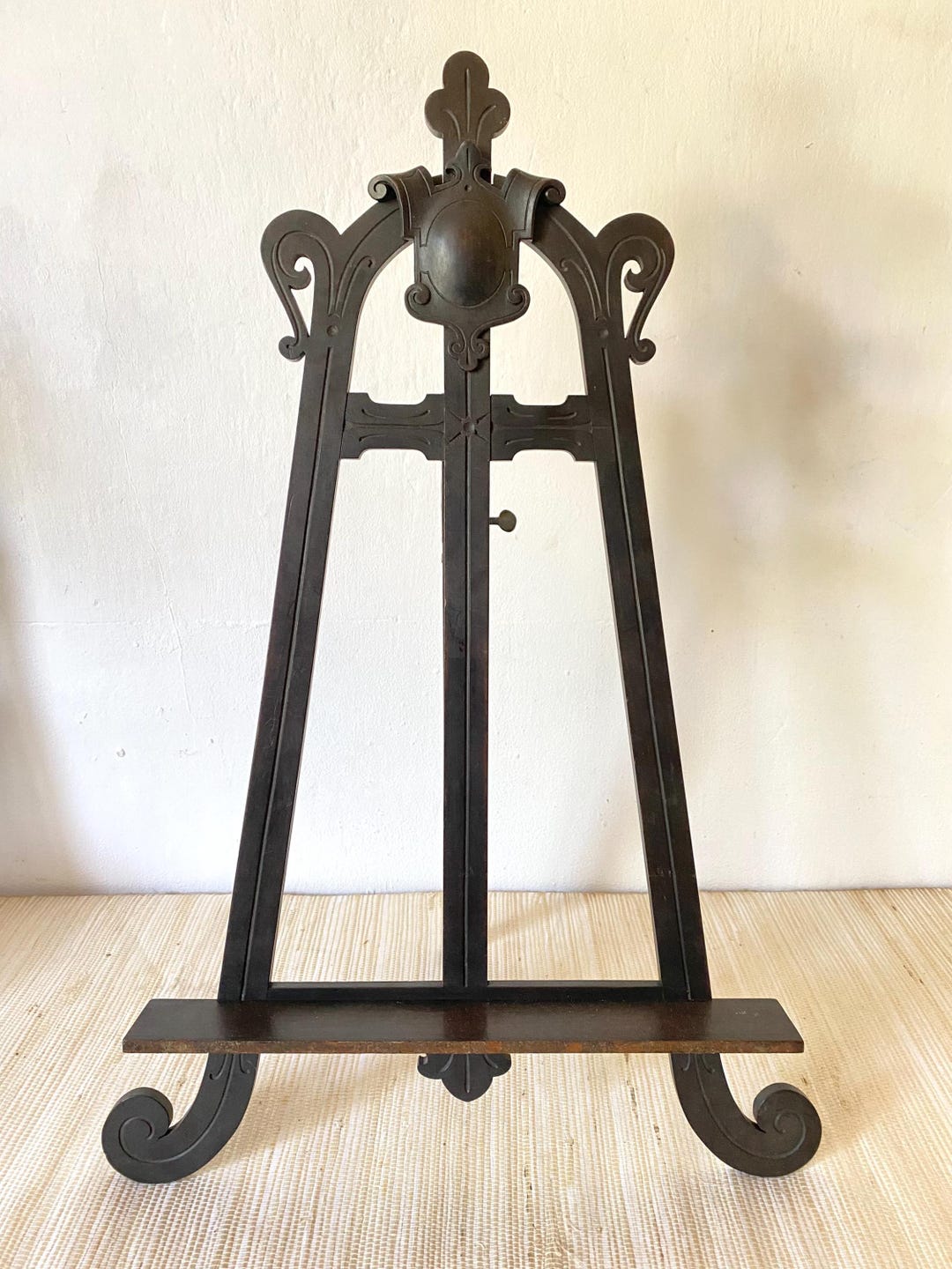 Antique Table Easel in Carved Wood, French Antique Table Easel in ...