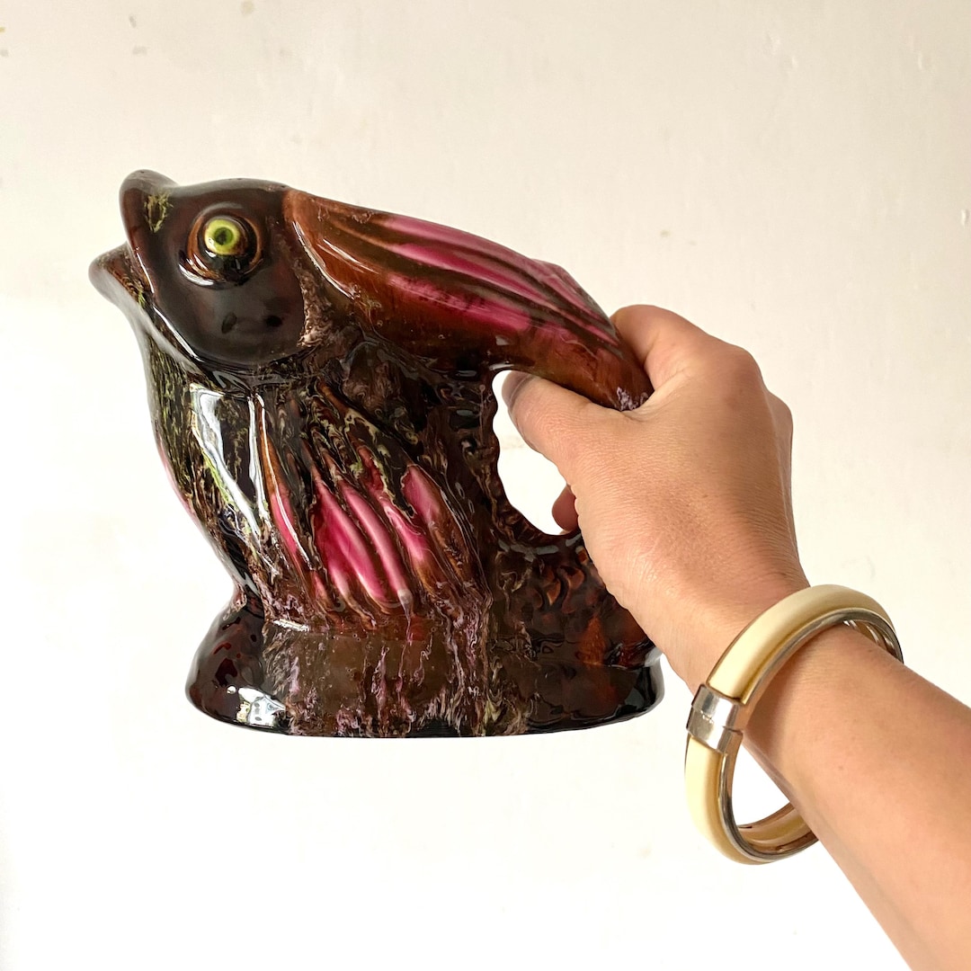 Ceramic Fish Pitcher, Vallauris Style, 60s-70s, Zoomorphic Pitcher - Etsy