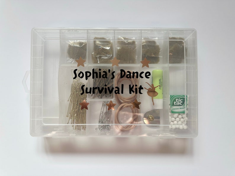 Personalised Dance Hair Accessory Survival Kit Custom Box for Dance ...