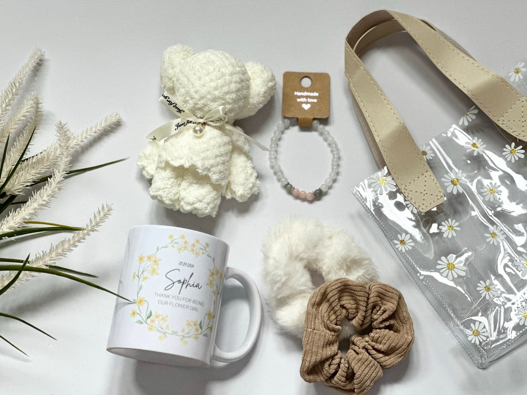 Bridesmaid Favour Gift Flower Girl Thank You Gift Bag Personalised Gift ...